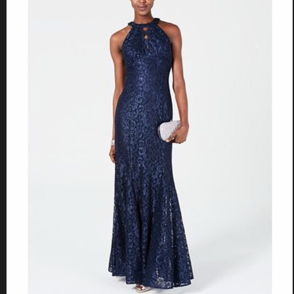 Night Way Collections | Dresses | New Night Way Navy Mermaid Keyhole ...